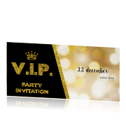 Langwerpige liggende VIP ticket uitnodiging