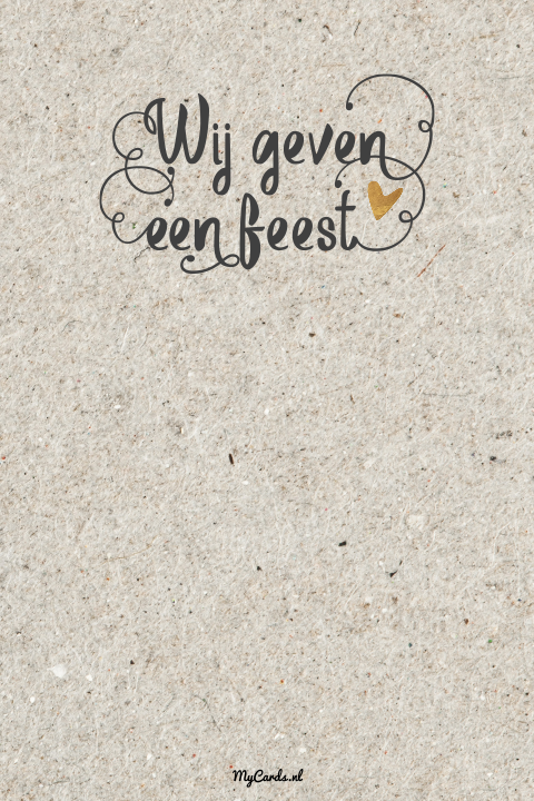 Uitnodiging 12,5 jaar samen met gouden details en typografie