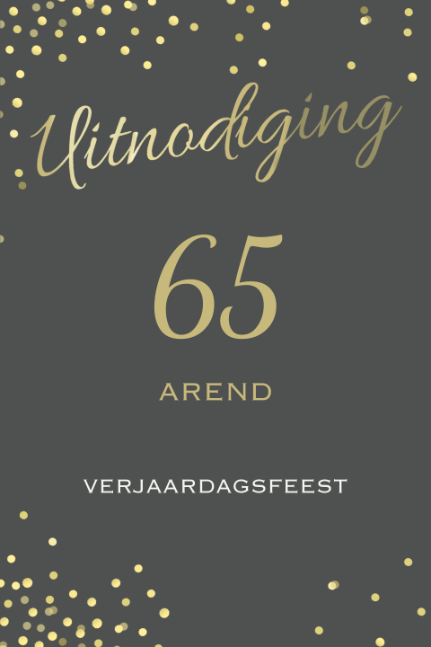 Uitnodiging verjaardag 65 jaar Uitnodiging verjaardag 65 jaar