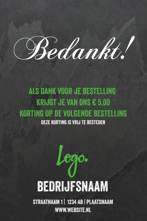 Bedankt voor je bestelling kaartjes maken | MyCards.nl