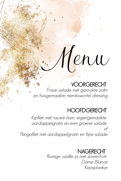 Menukaarten maken | MyCards.nl