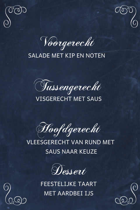 Menukaarten maken | MyCards.nl