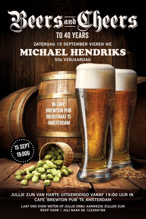 Uitnodiging 50 jaar maken | Verjaardag | MyCards.nl