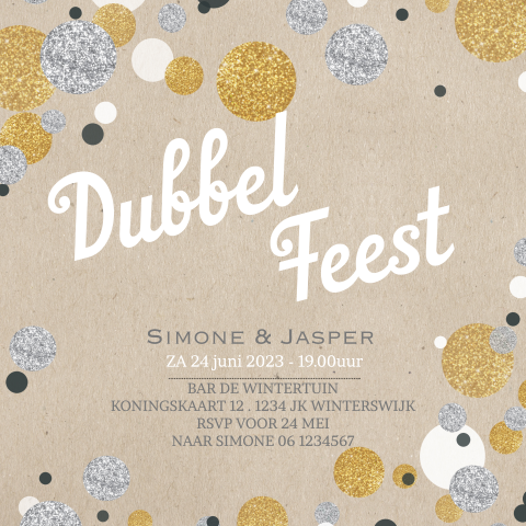 Uitnodigingen samen 100 jaar - dubbel feest