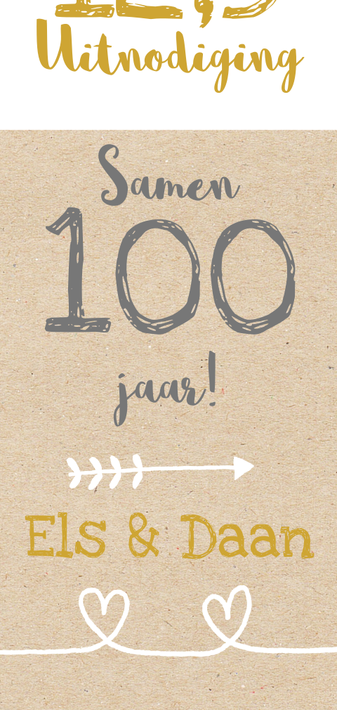 Uitnodigingen samen 100 jaar - dubbel feest