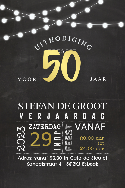 Uitnodiging 50 jaar maken | Verjaardag | MyCards.nl