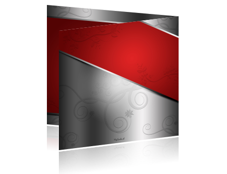 Zilver met rode stijlvolle trouw kaart