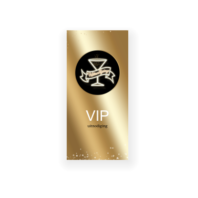 Uitnodiging verjaardag Golden ticket VIP