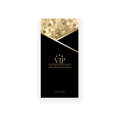 Party VIP ticket Black and Gold
