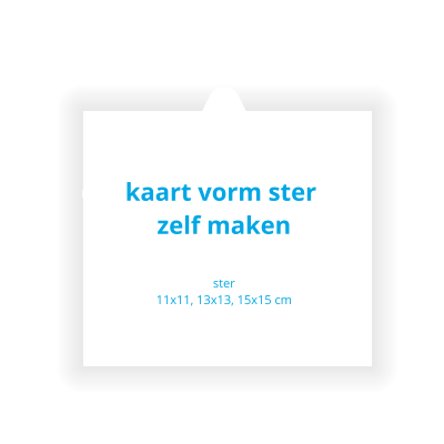 Kaart in de vorm ster zelf maken