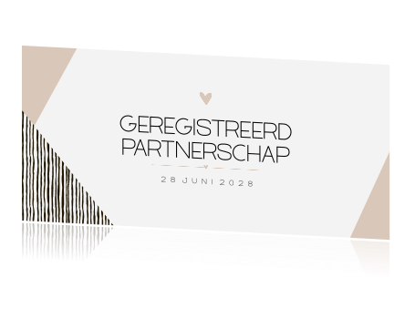 Trendy Geregistreerd partnerschap pastel roze met geometrische vormen