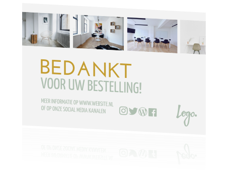 Bedankt voor je bestelling kaartje met foto's