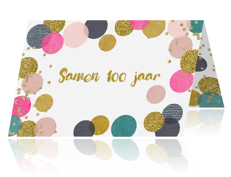 Uitnodiging feest samen 100 jaar